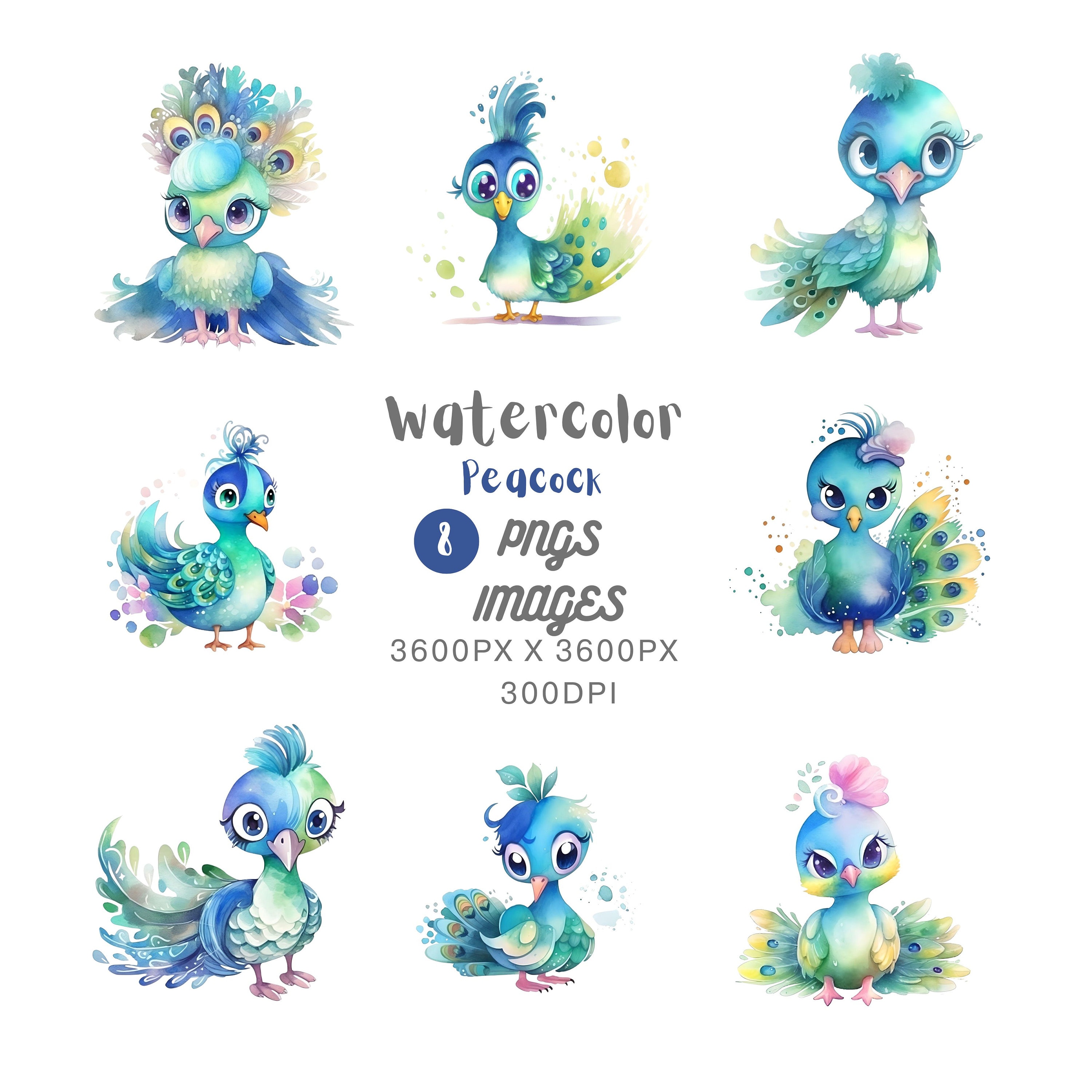 Cute Peacock Clip Art