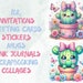 Spring Pastel Watercolor Clipart Bundle Glittery Kawaii Succulent ...