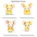 Watercolor Cute Yellow Mouse Clipart Bundle,commercial Use,watercolor ...