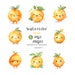 Watercolor Cute Kawaii Summer Pineapple Clipart Bundle, Commercial Use ...