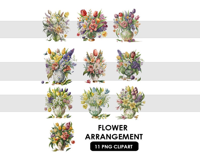 Flower Clipart Bundle for Commercial Use Original Designs in - Etsy Ireland