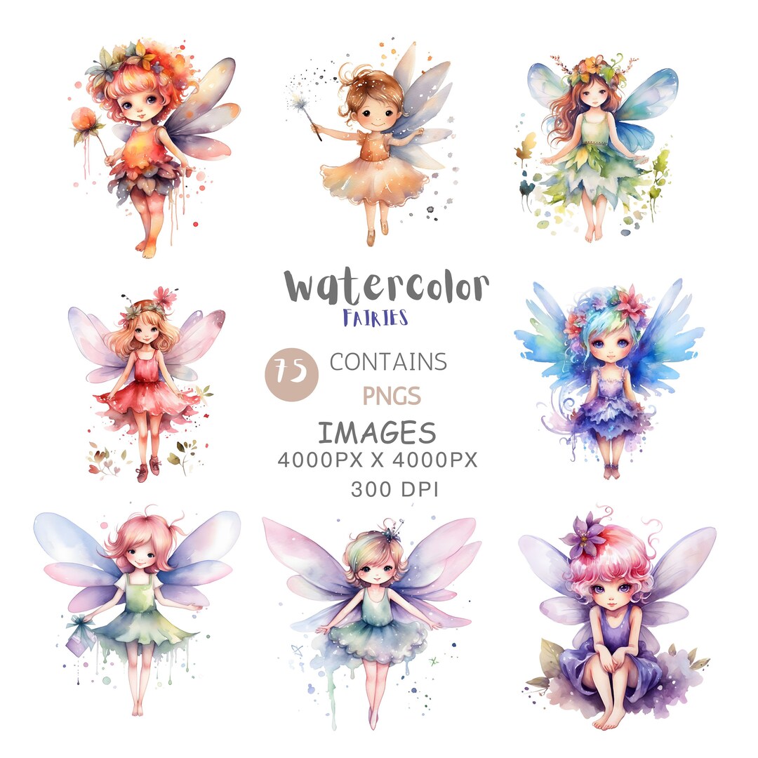 Magical Fairy Clipart Bundle for Commercial Use Enchanting Designs for ...