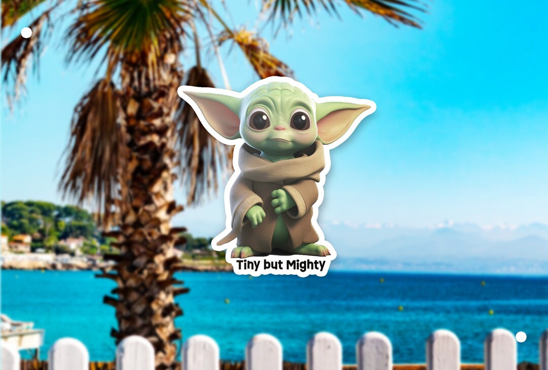 Baby Yoda Sticker Tiny Baby Yoda Art Star Wars Sticker Star Wars Décor ...