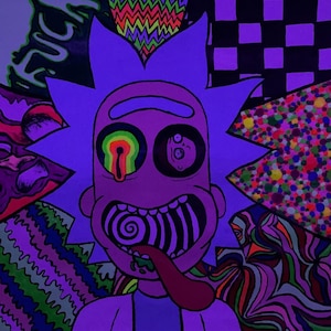 Neon Rick and Morty Acrylic Painting - Etsy