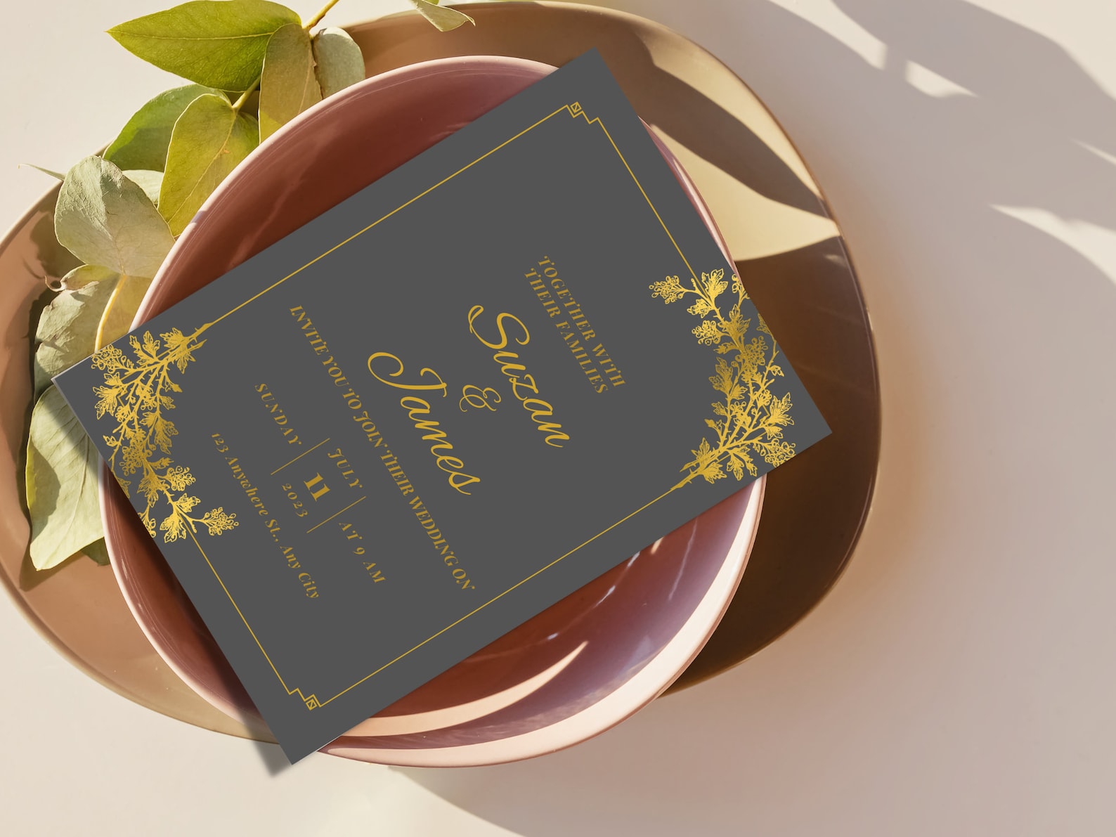 Personalized Wedding Invitation Card, Custom Name Editable Invitation ...