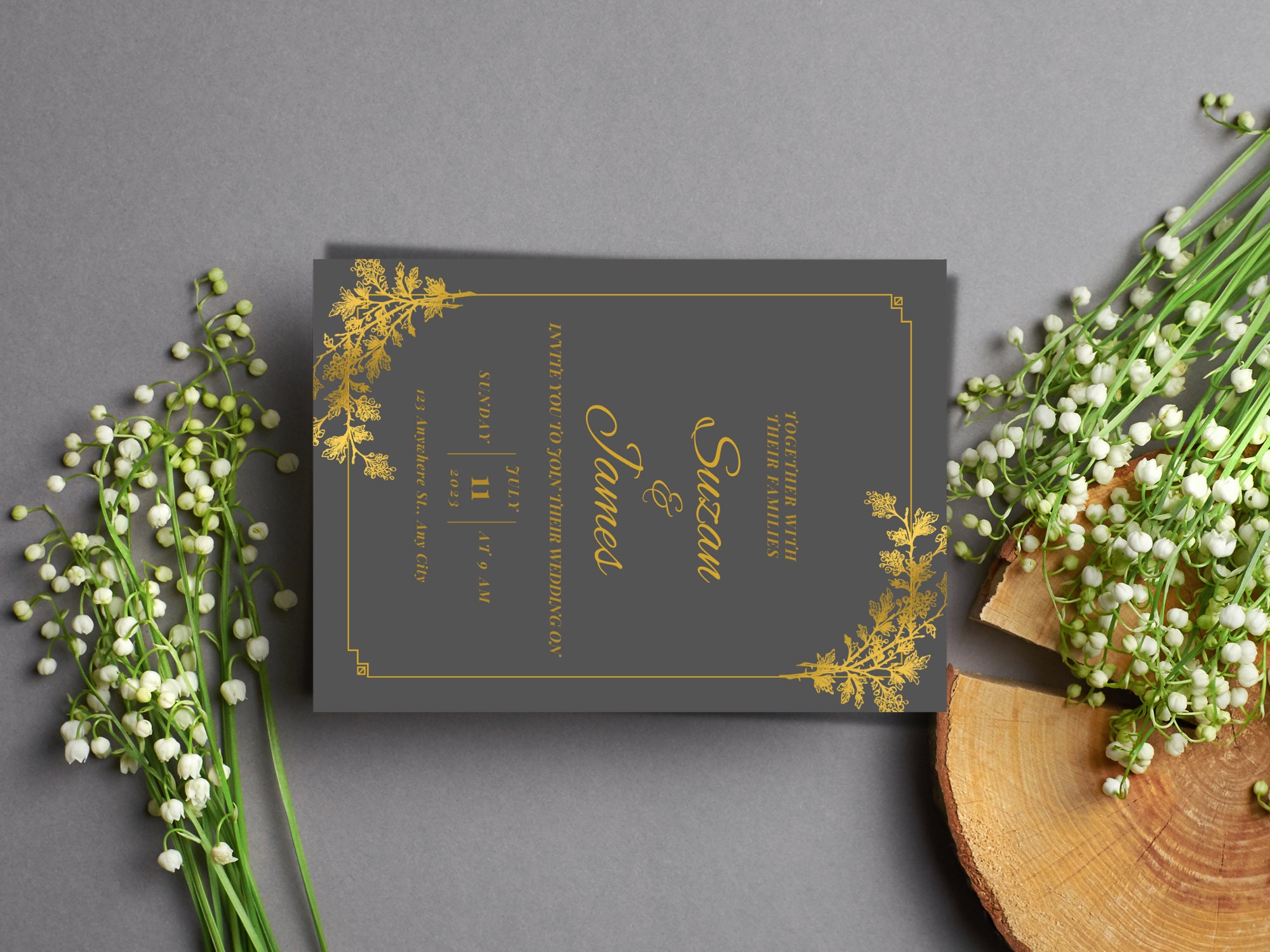 Personalized Wedding Invitation Card, Custom Name Editable Invitation ...