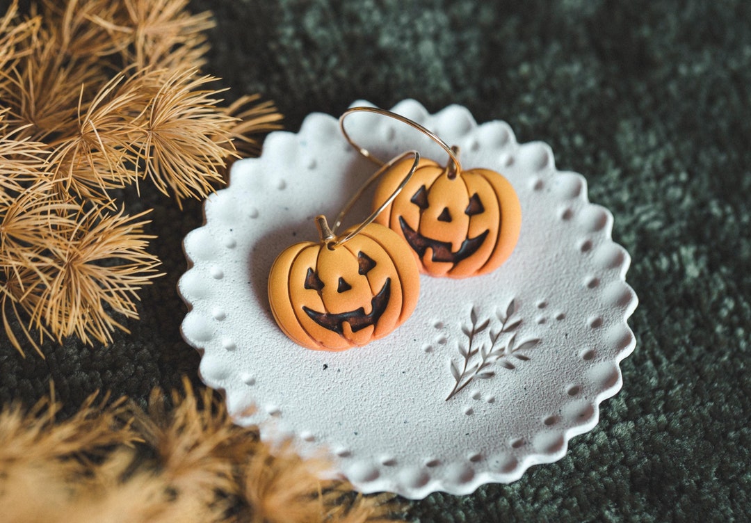 Orange Gradient Jack O Lantern Pumpkin Hoops | Made to Order ...