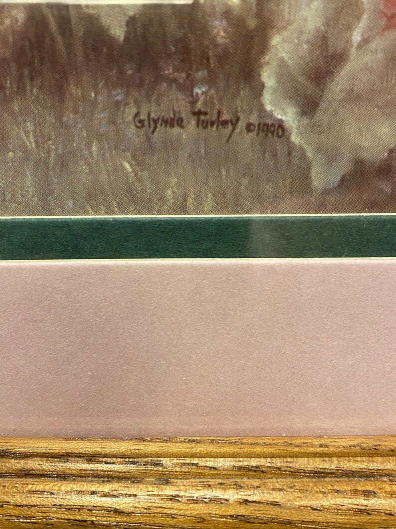 Vintage Glynda Turley Print “hollyhocks”, 1990 - Etsy