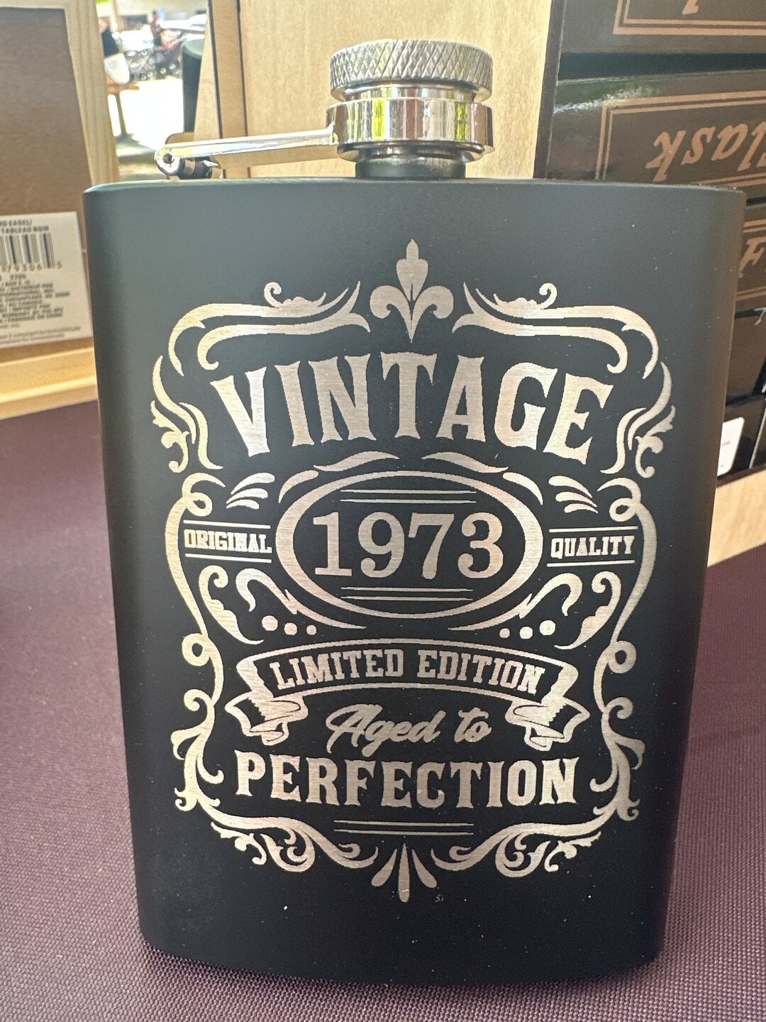 Personalized Vintage Engraved 8oz. Stainless Steel Flask - Etsy