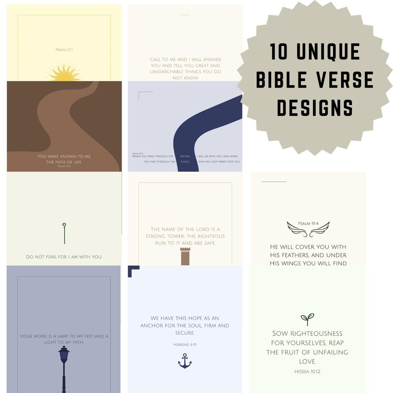 Christian Bible Verse Wallpapers Set | Inspirational Scripture Art ...