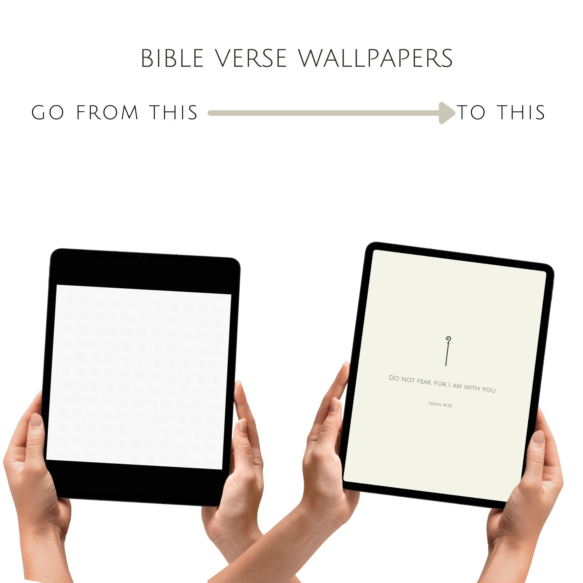 Christian Bible Verse Wallpapers Set | Inspirational Scripture Art ...