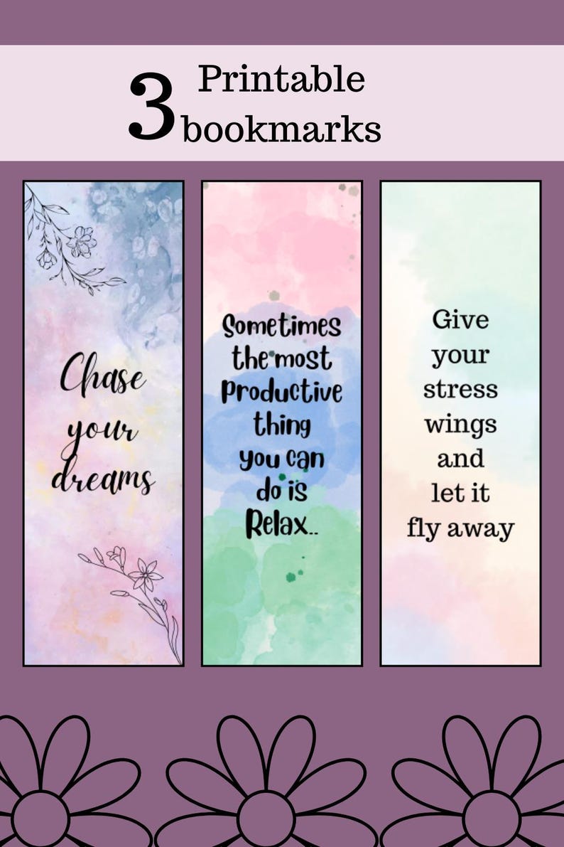 Bookmarks. a Treat for Book Lovers. Motivational Reminder , Self Love ...