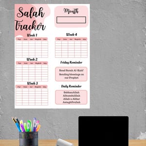 Prayer/ Salah Tracker for Muslims, Young Muslims, Kids - Etsy