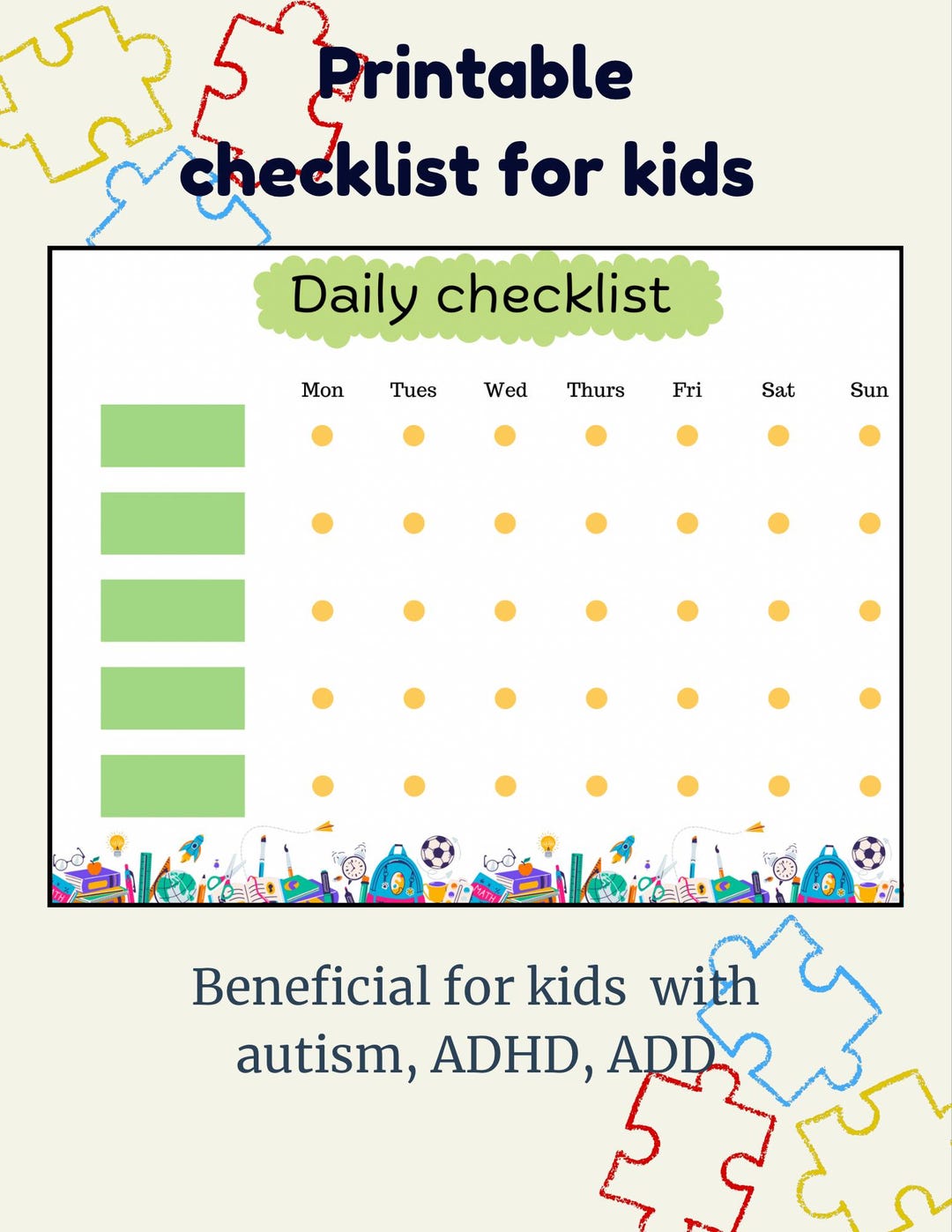 Daily Checklist for Kids. Effective Way to Form Routine for Kids ...