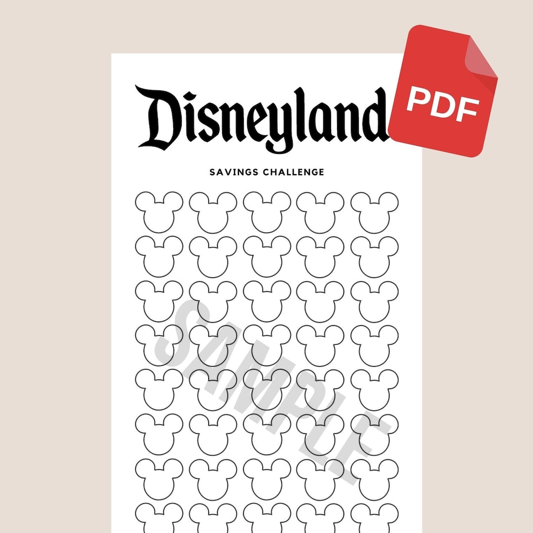 DIGITAL Disneyland Savings Challenge \\ Budgeting \\ Cash Envelopes ...