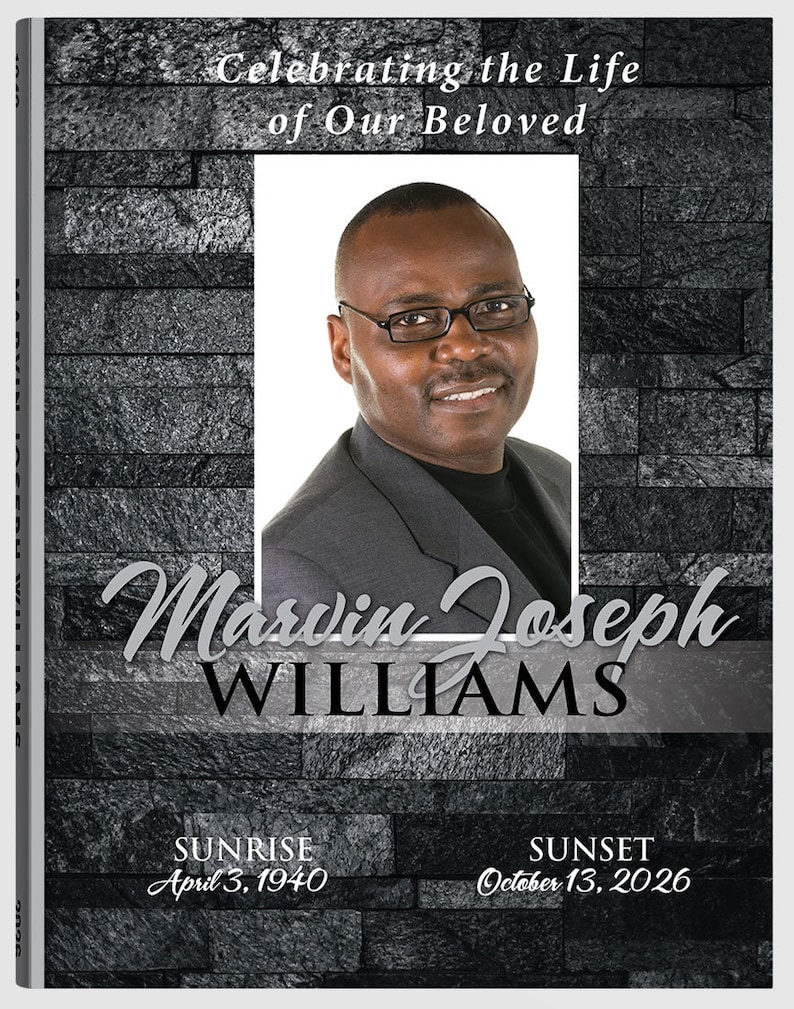 Custom Memorial Guest Book With Photo, Funeral Sign-in Book - Etsy