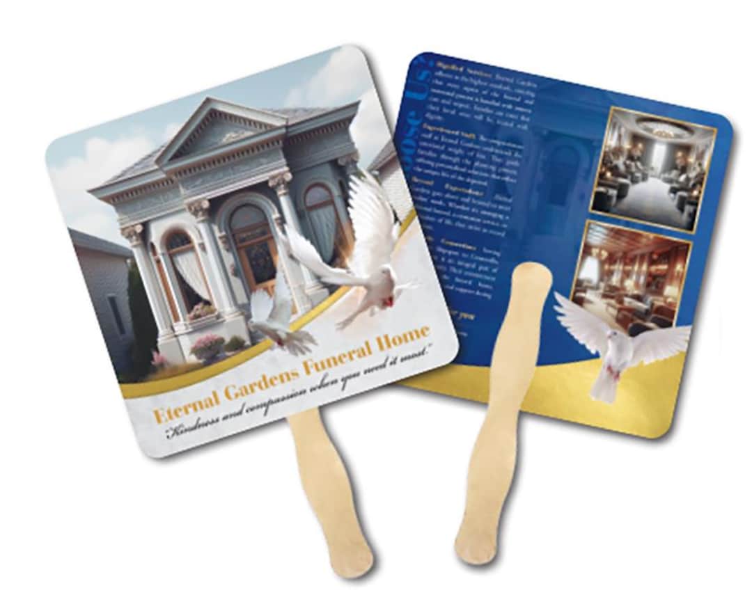 Custom Square Funeral Hand Fans – Full Color, Church or Home - Etsy