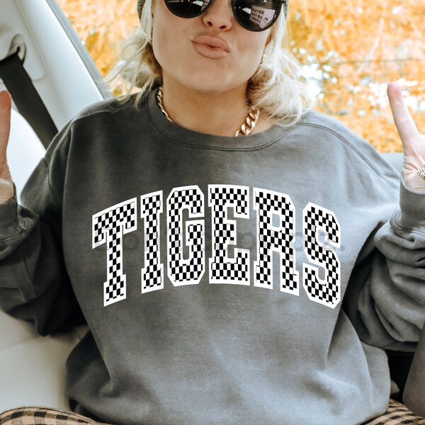 Tigers Checkered Svg - Etsy