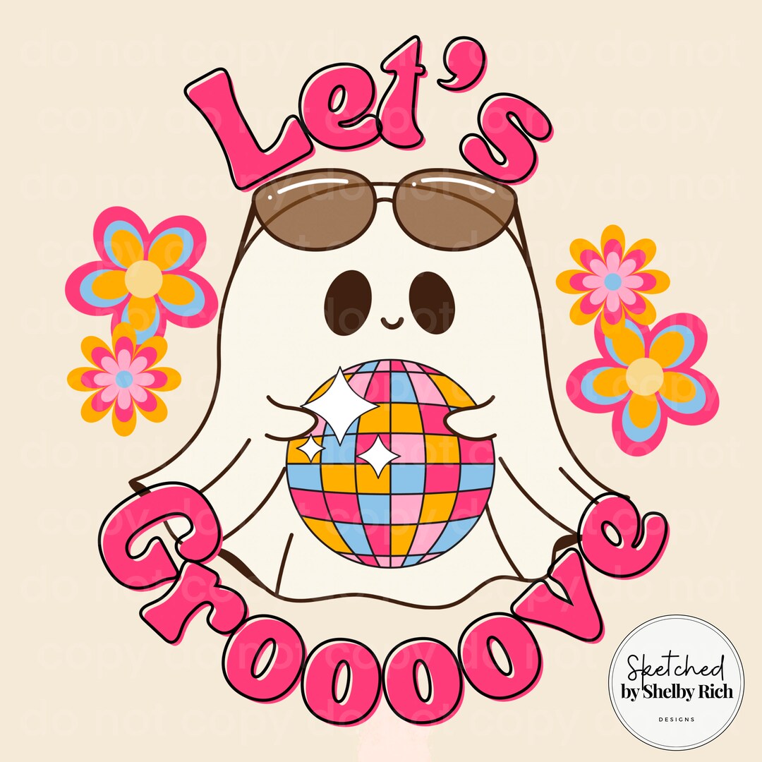 Groovy Ghost Retro Halloween Cute Fall PNG Pumpkin Png Sublimation ...