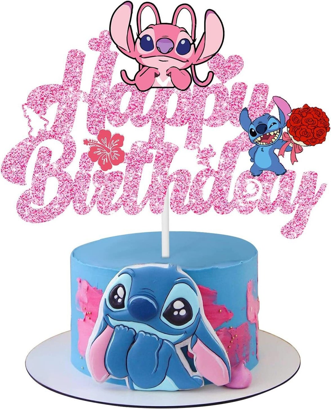 Stitch Cake Topper Party Supplies Kids Children Birthday Decoration - Etsy