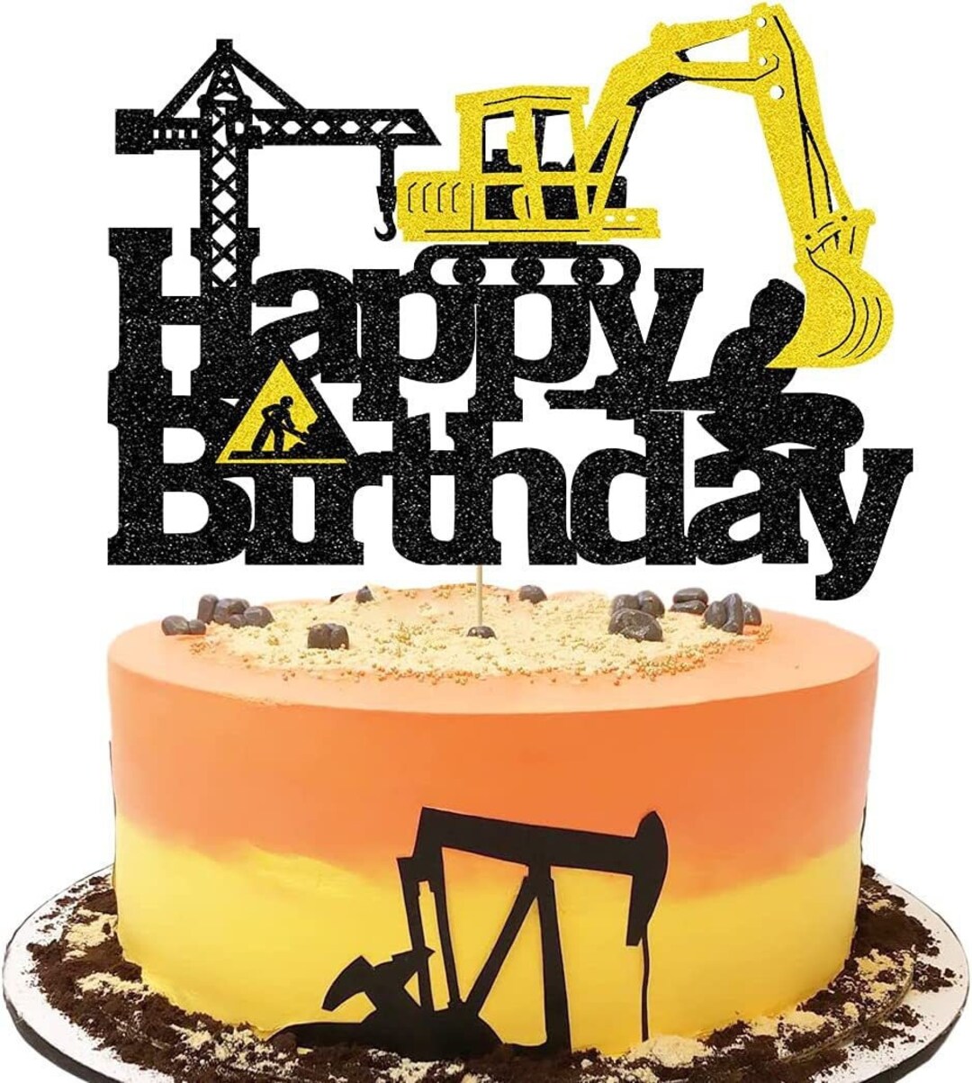 Construction Truck Vehicles Cake Topper Party Supplies Kids Birthday ...