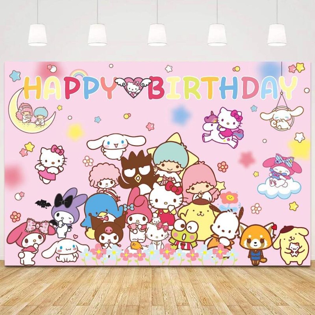 100cm X 150cm Sanrio Backdrop Banner Party Supplies Kids Girls Birthday ...