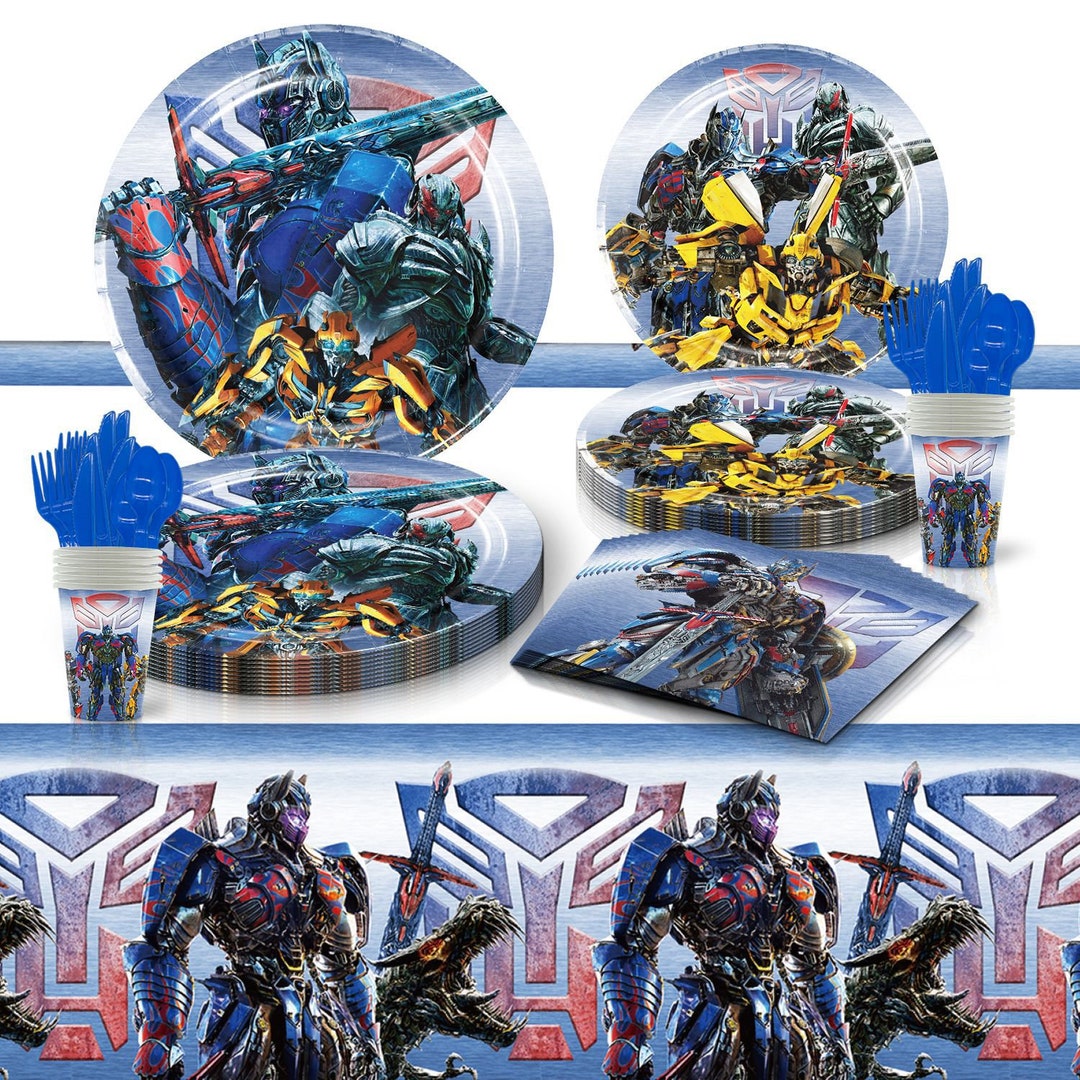 Transformers Tableware Party Supplies Plates Napkins Balloons Kids ...