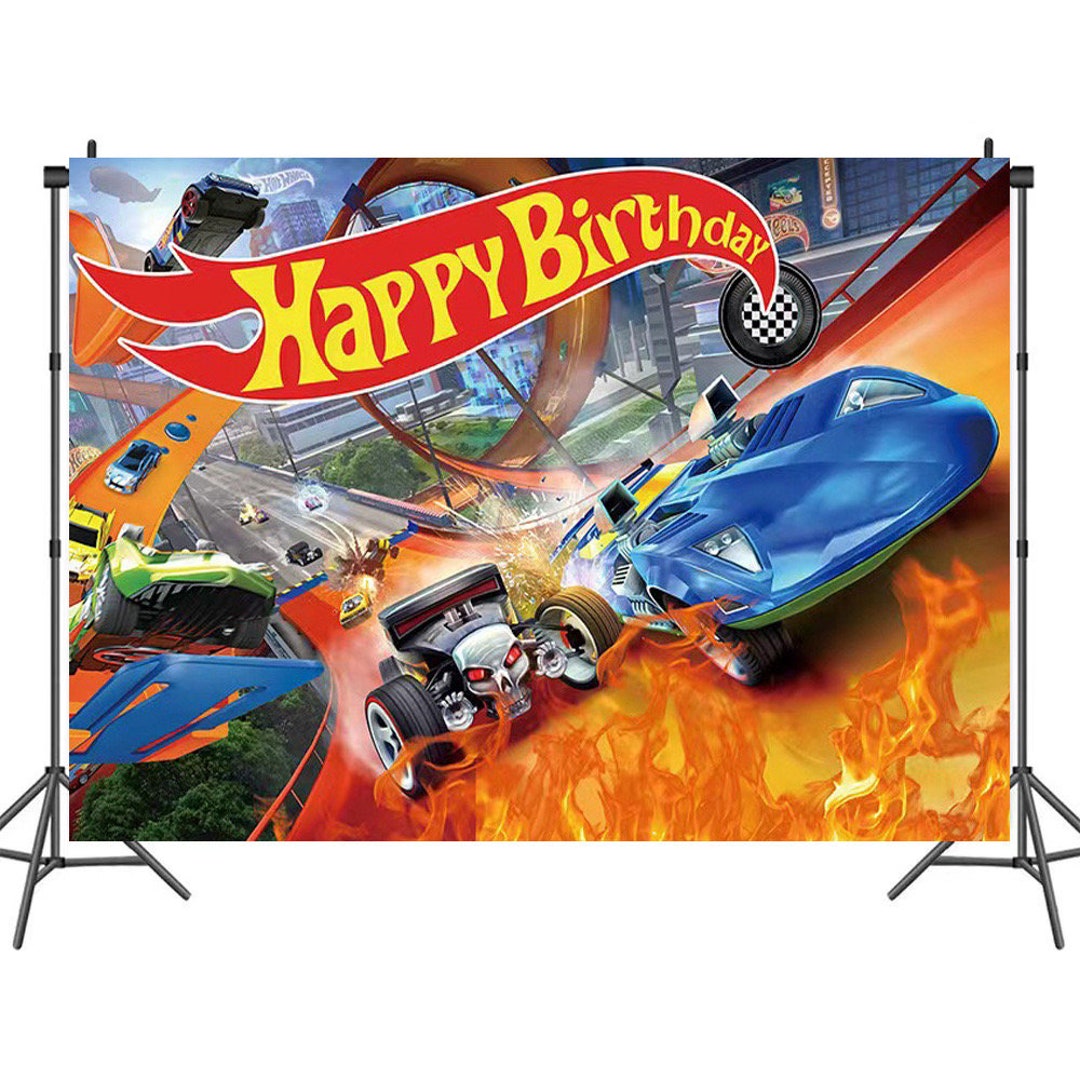 100cm X 150cm Race Car Banner Party Supplies Kids Racing Car Birthday ...