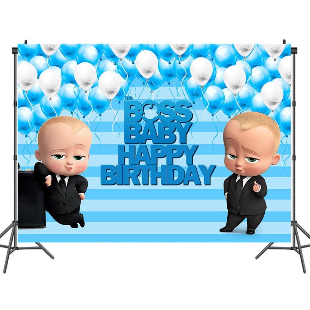 100cm X 150cm Boss Baby Banner Backdrop Party Supplies Kids Birthday ...