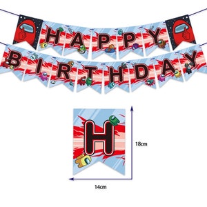 Among Us Party Set Party Supplies Banner Topper Balloon Birthday ...