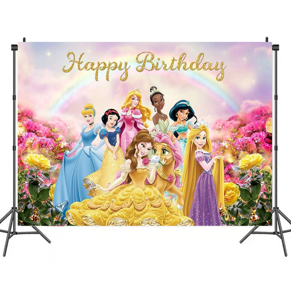 100cm X 150cm Princess Banner Backdrop Party Supplies Kids - Etsy