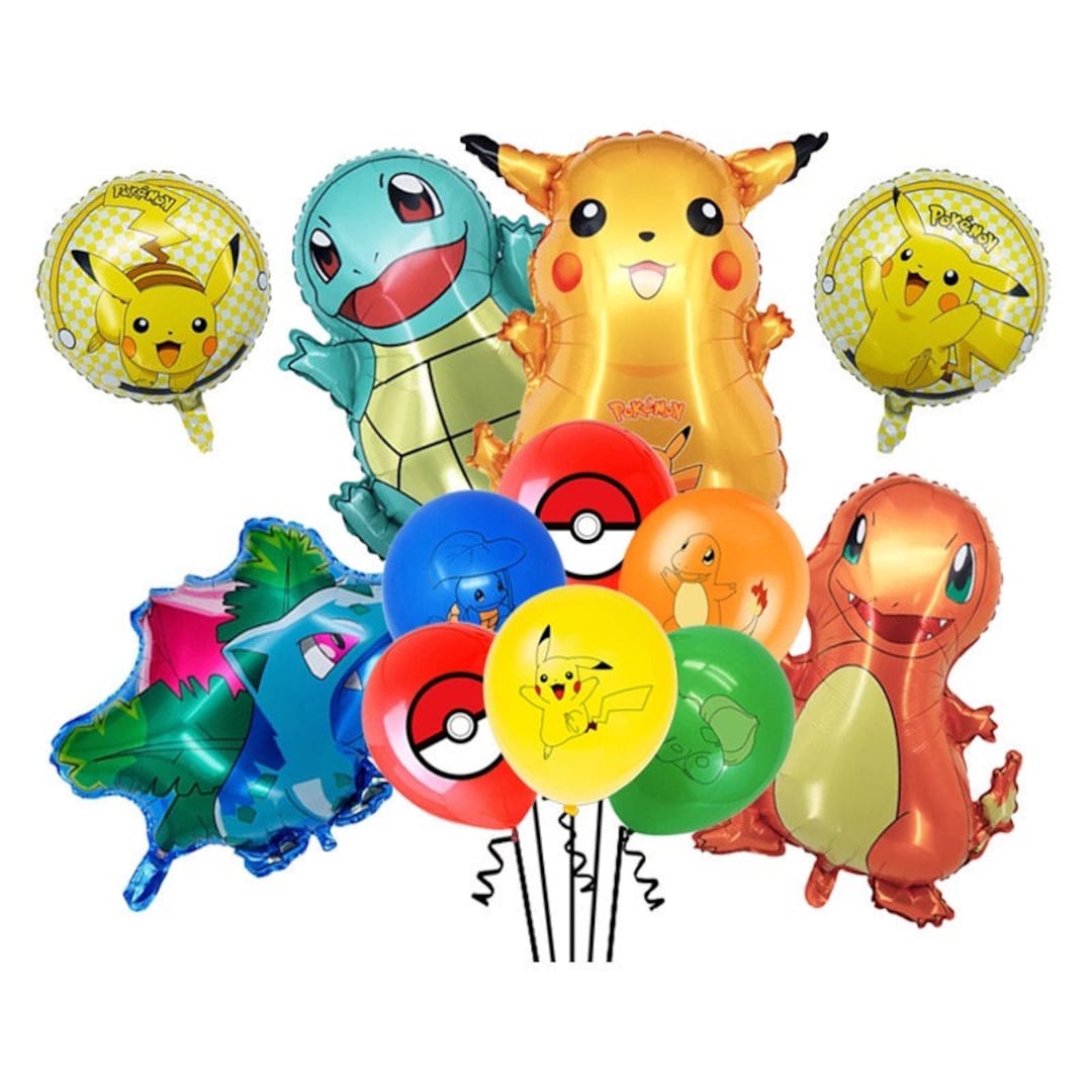 12PCS Pokemon Pikachu Balloon Set Party Supplies Kids Children Birthday ...