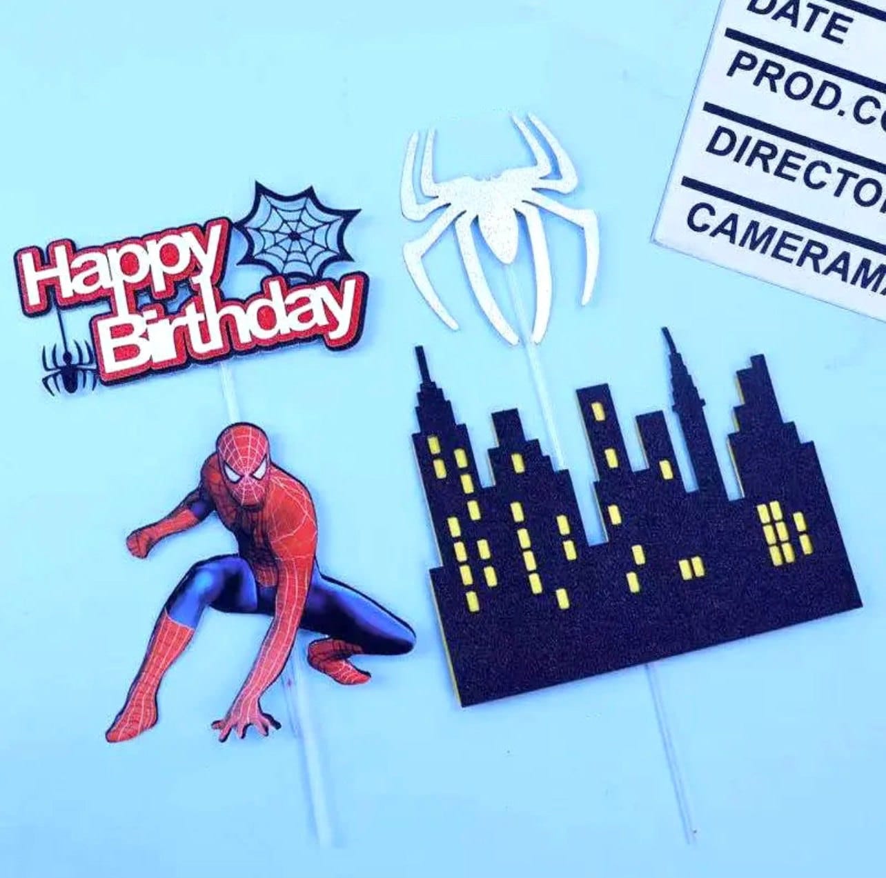 9pcs Spiderman Cake Topper Set Party Supplies Superhero Kids Children ...