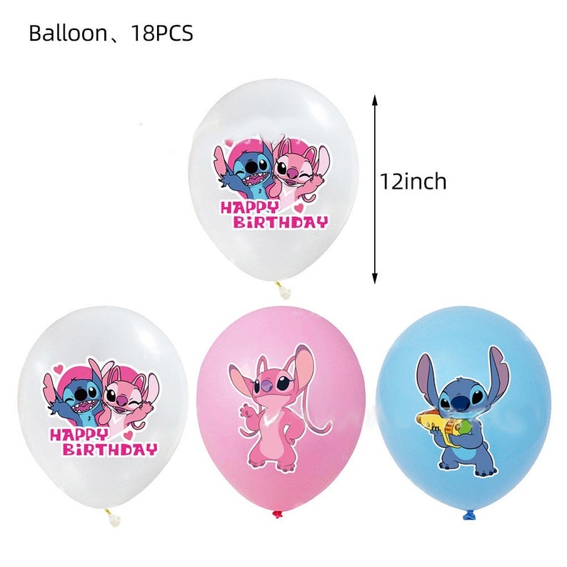 Stitch Party Set Party Supplies Banner Balloon Topper Kids Girls ...