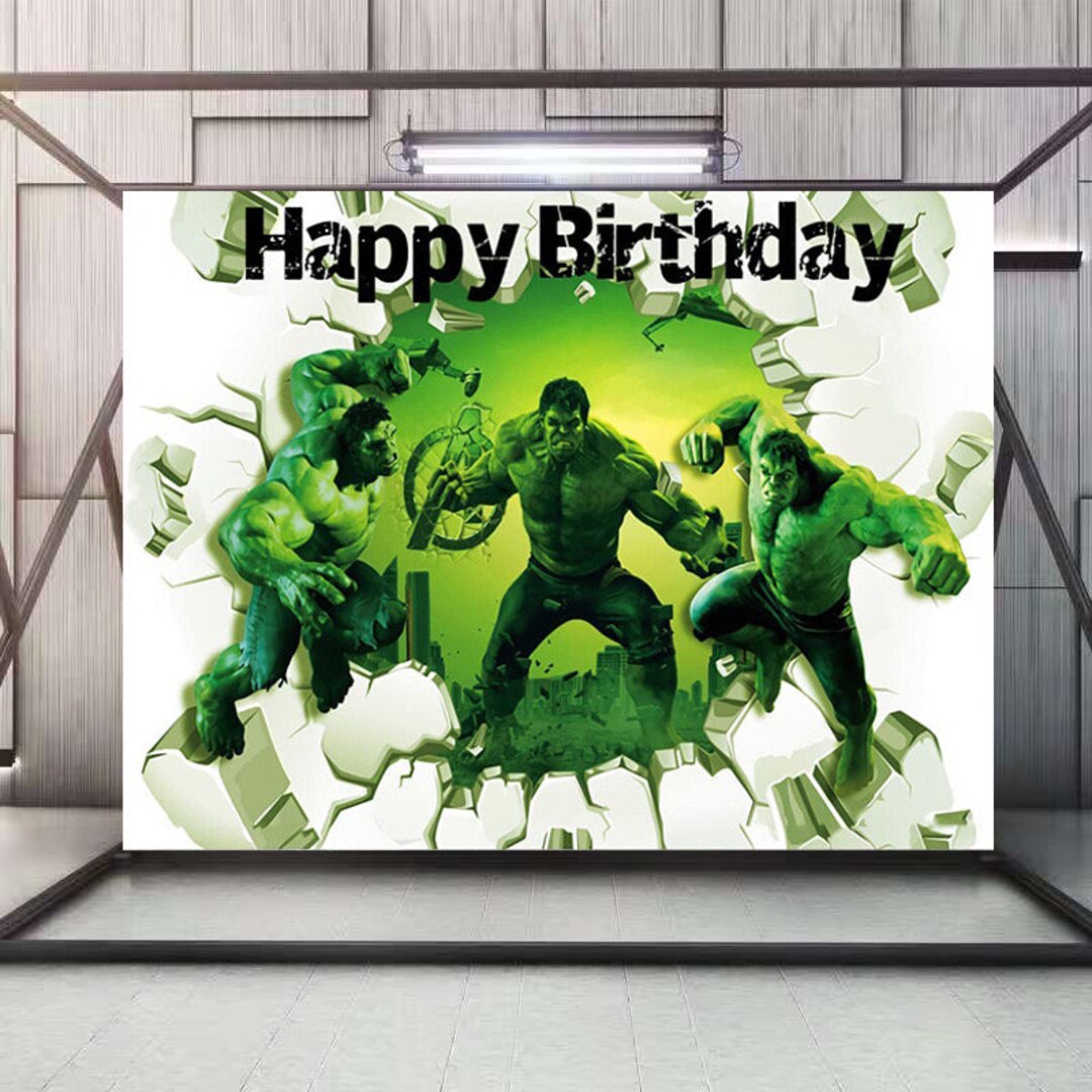 100cm X 150cm Hulk Backdrop Banner Party Supplies Kids Birthday Party ...