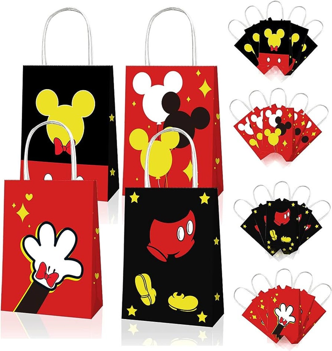 12PCS Mickey Mouse Paper Lolly Loot Bag Kids Birthday Party Favour ...