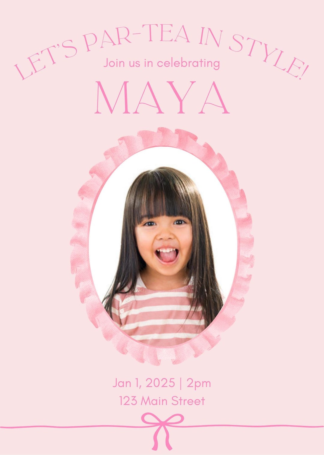 Let's Par-tea in Style Birthday Tea Party Invitation | Girls Birthday ...