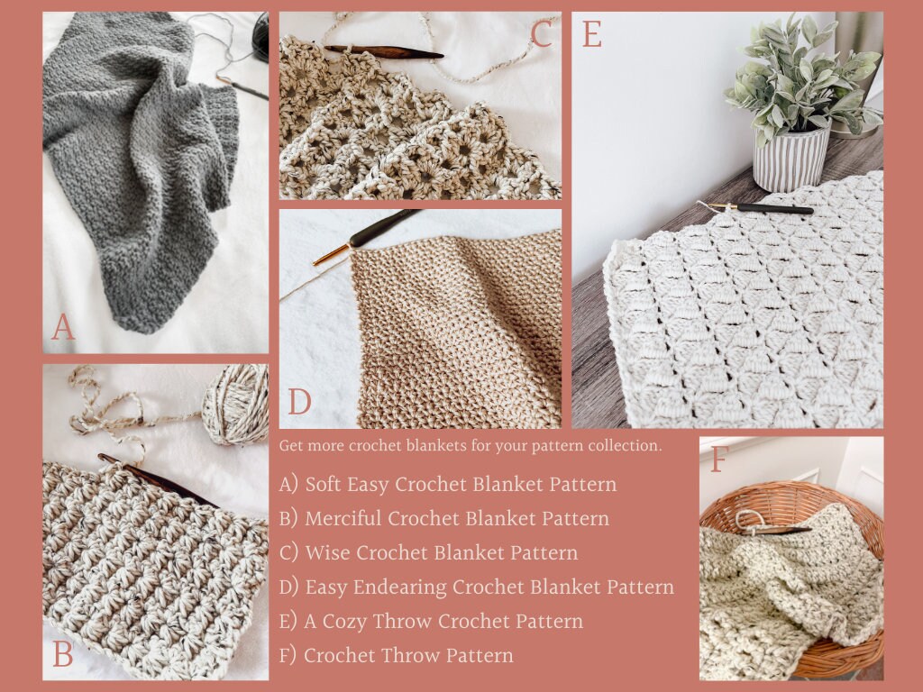 Neutral Crochet Blanket Pattern US Crochet Terms Crochet - Etsy