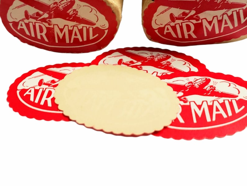 Vintage 1940s Air Mail Gummed Labels (500 Label Pack Available) From ...