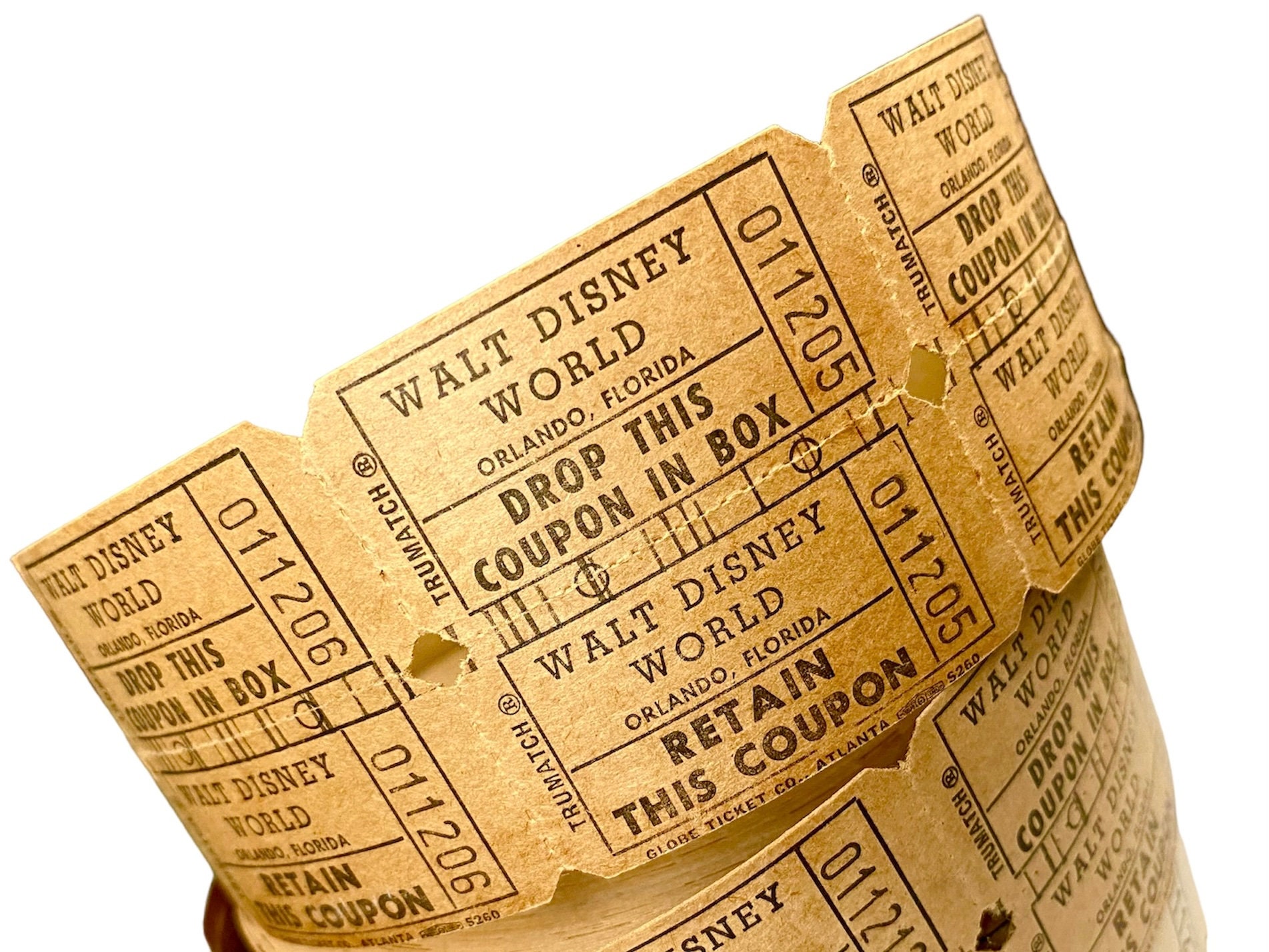 Rare Vintage Walt Disney World Double Stub Tickets From - Etsy