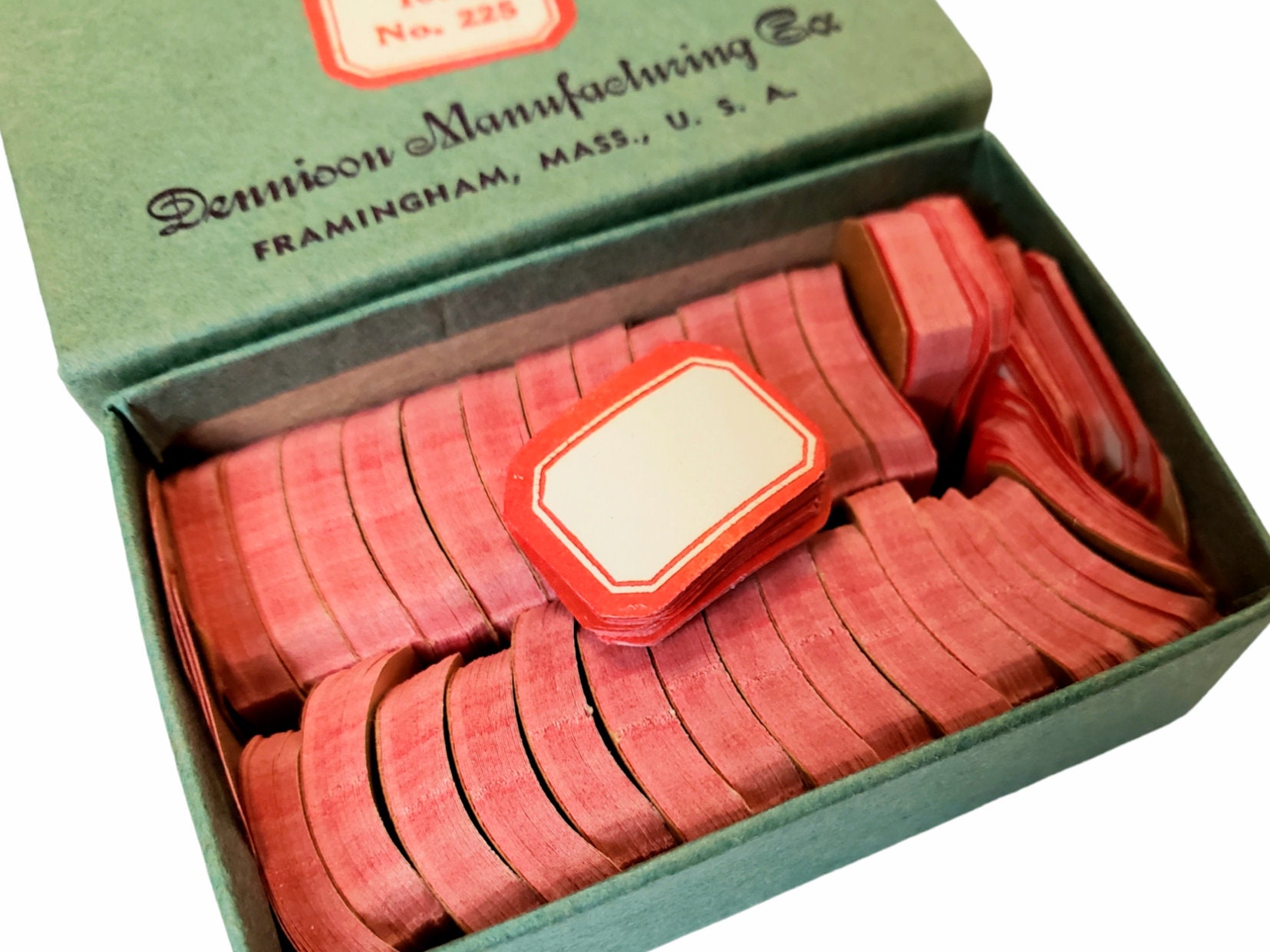 Vintage 1950s Dennison Red Frame Gummed Labels No.225 Vintage - Etsy