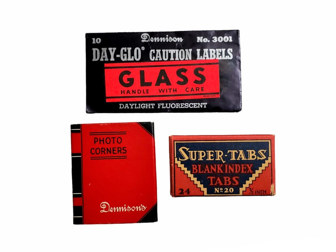 Vintage Dennison and Super Tabs Office Supplies, Choice of Item ...