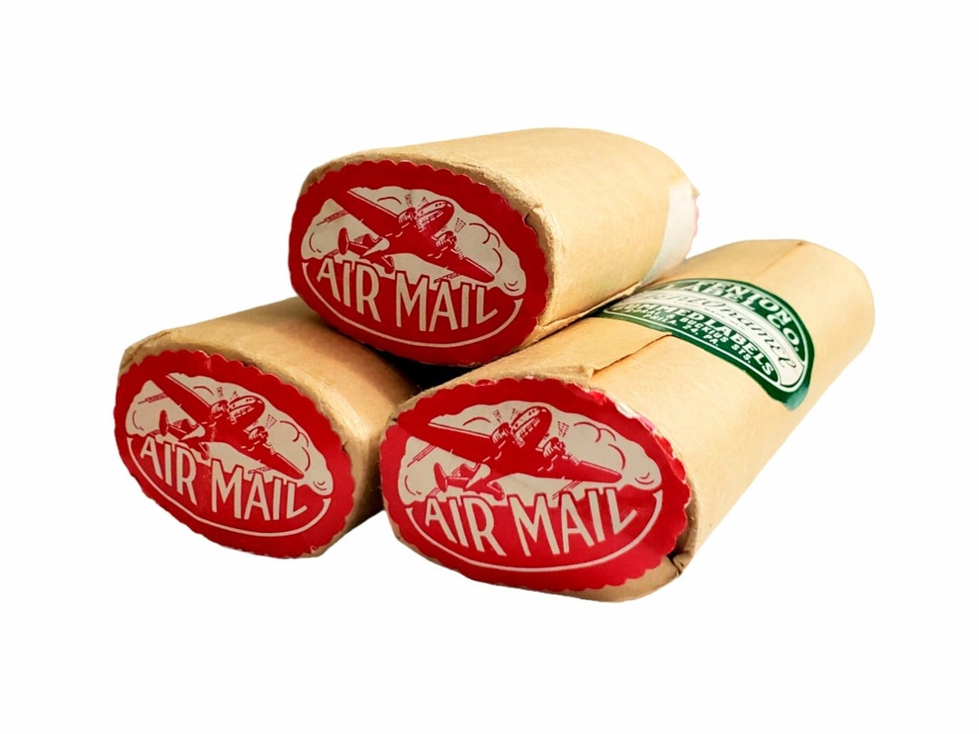 Vintage 1940s Air Mail Gummed Labels (500 Label Pack Available) From ...
