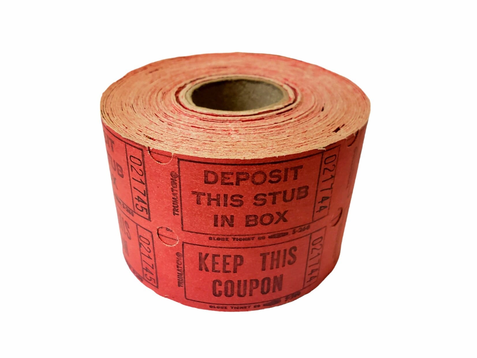 Vintage 1960s Red Stubs Ticket Roll approximately 100 - Etsy