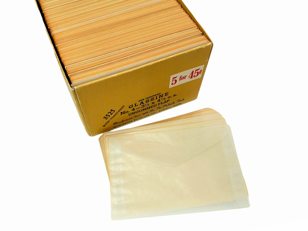 Vintage Glassine Envelopes Transparent With Patina, Vintage See Through ...