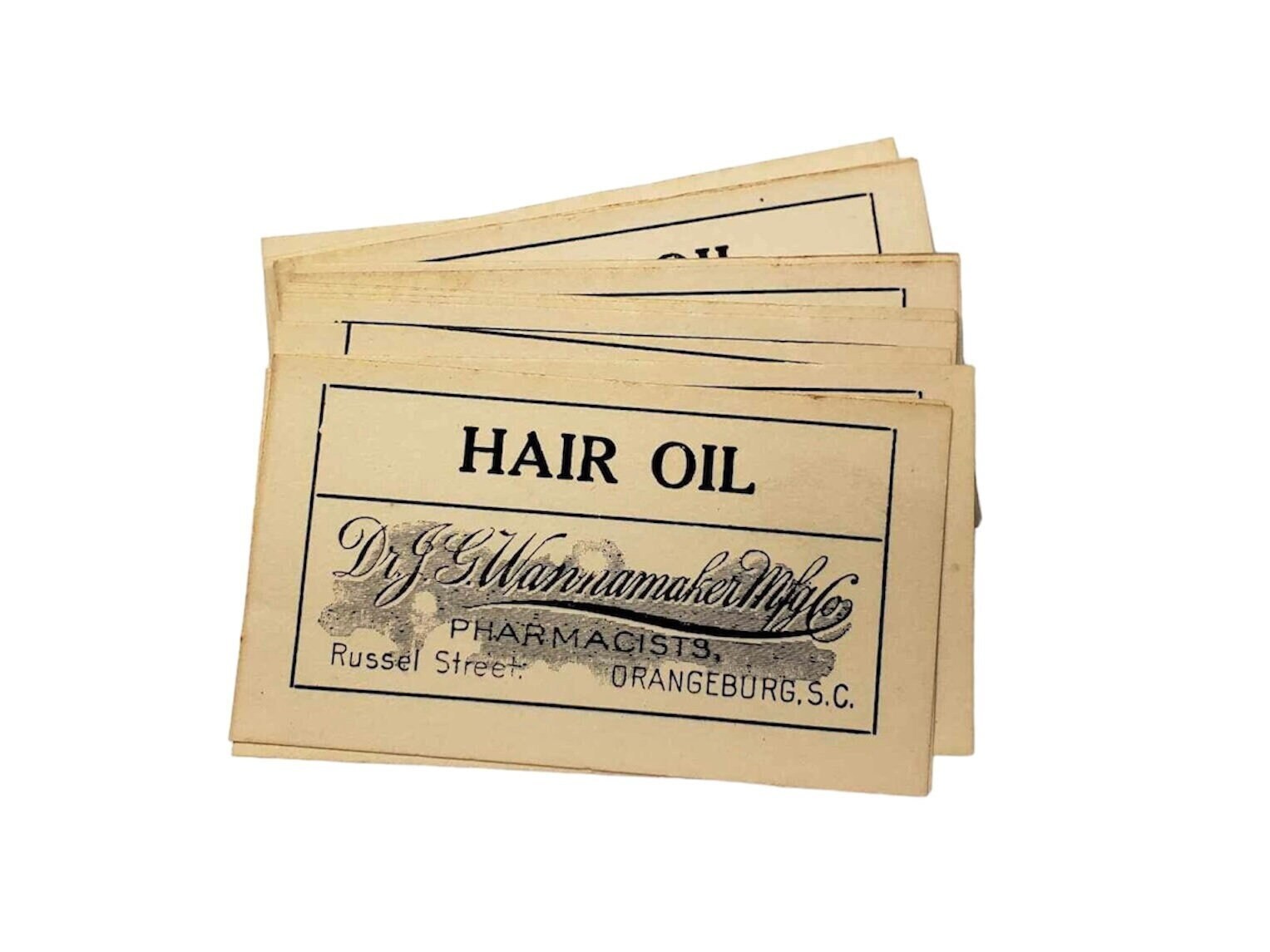 Antique 1890s Pharmacy Prescription Hair Oil Labels From Dr. - Etsy