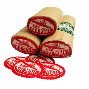 Vintage 1940s Air Mail Gummed Labels (500 Label Pack Available) From ...