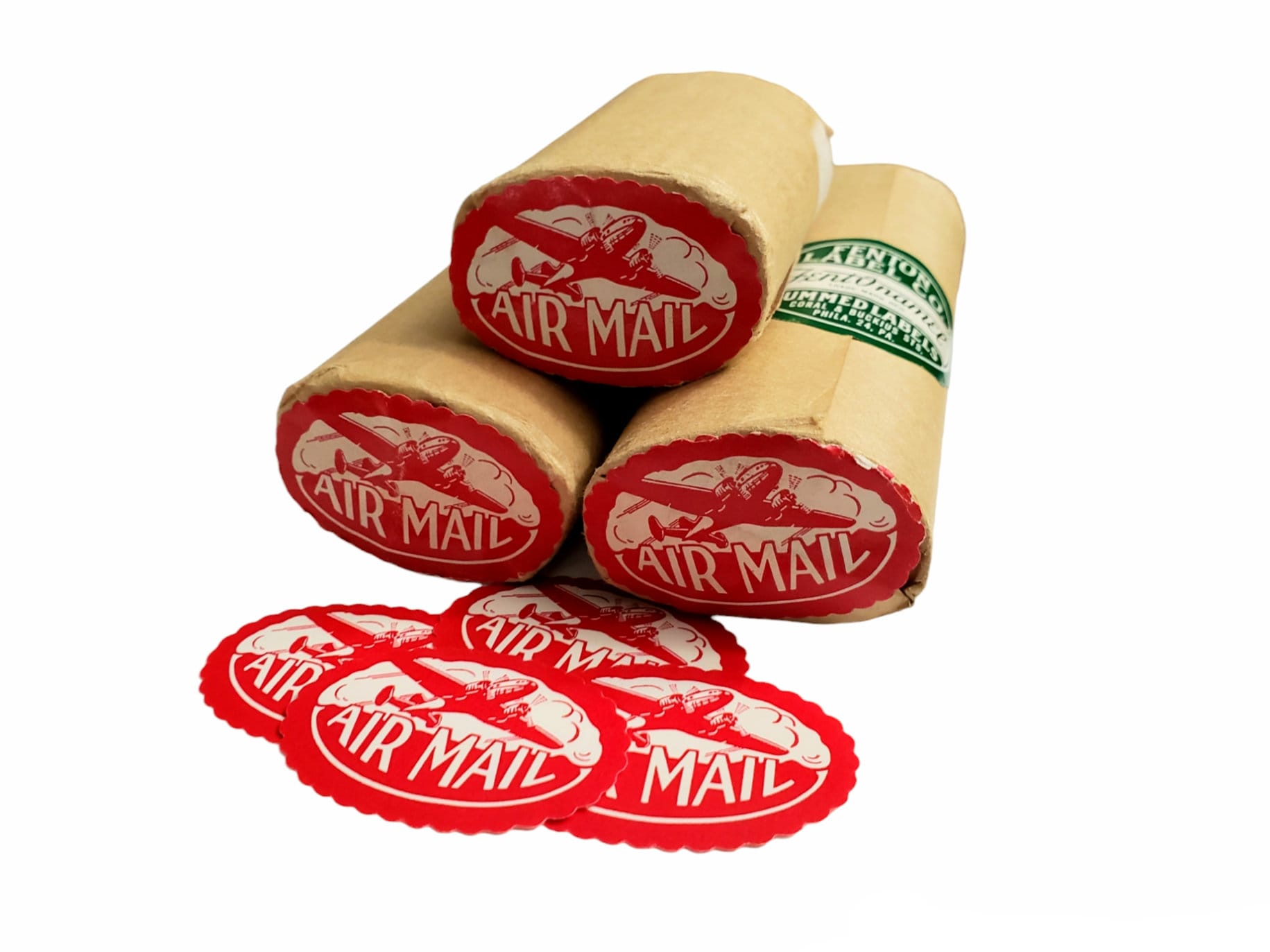 Vintage 1940s Air Mail Gummed Labels 500 Label Pack Available From ...