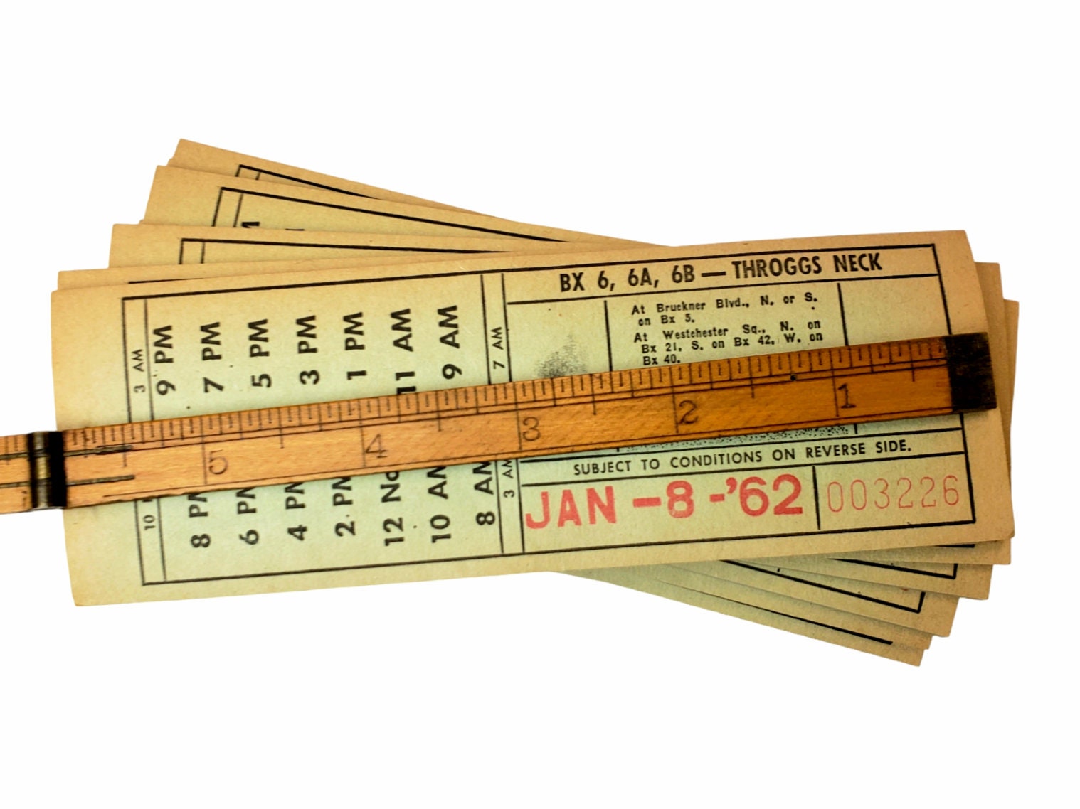 Vintage 1960s New York Bronx Transit Trolley Cablecar Full Ticket Book ...
