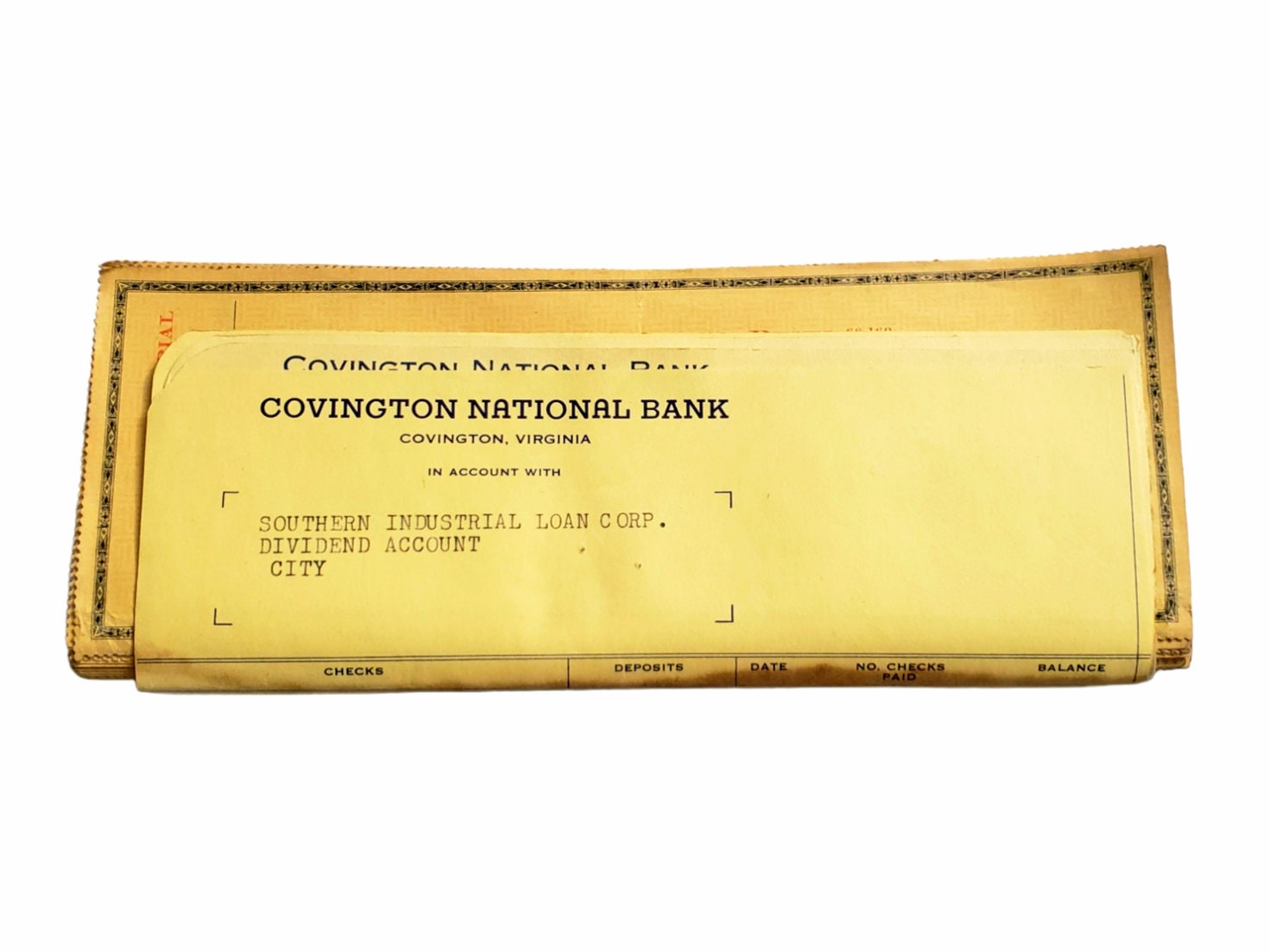Vintage 1940s the Covington National Bank Cashed Checks Lot From ...